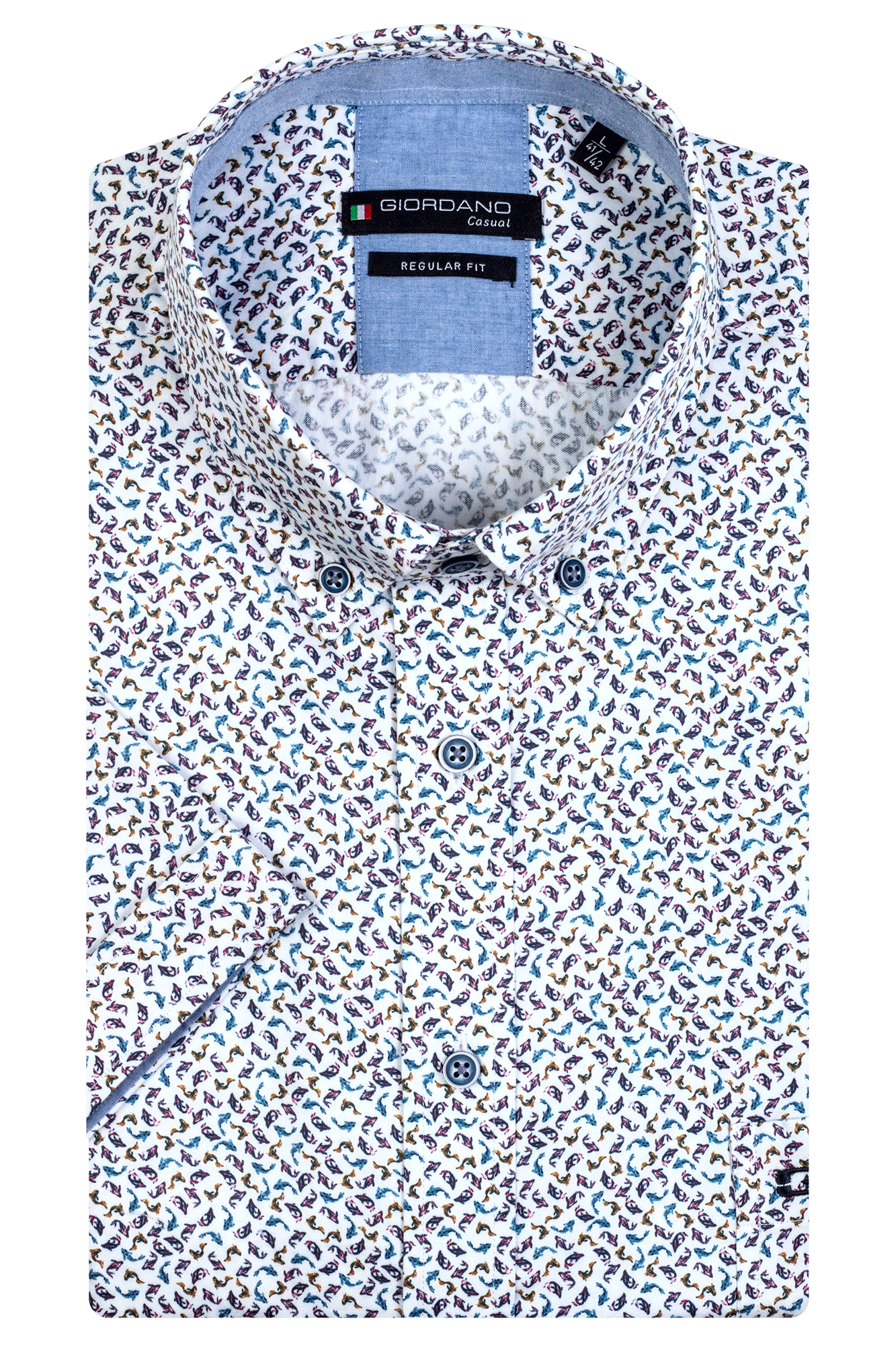 Giordano Short Sleeve Pattern Shirt Hores Stores